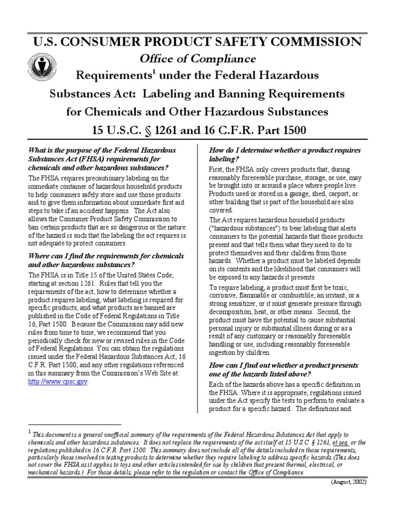 U.S. Consumer Product Safety Commission | PDF | Self-Improvement