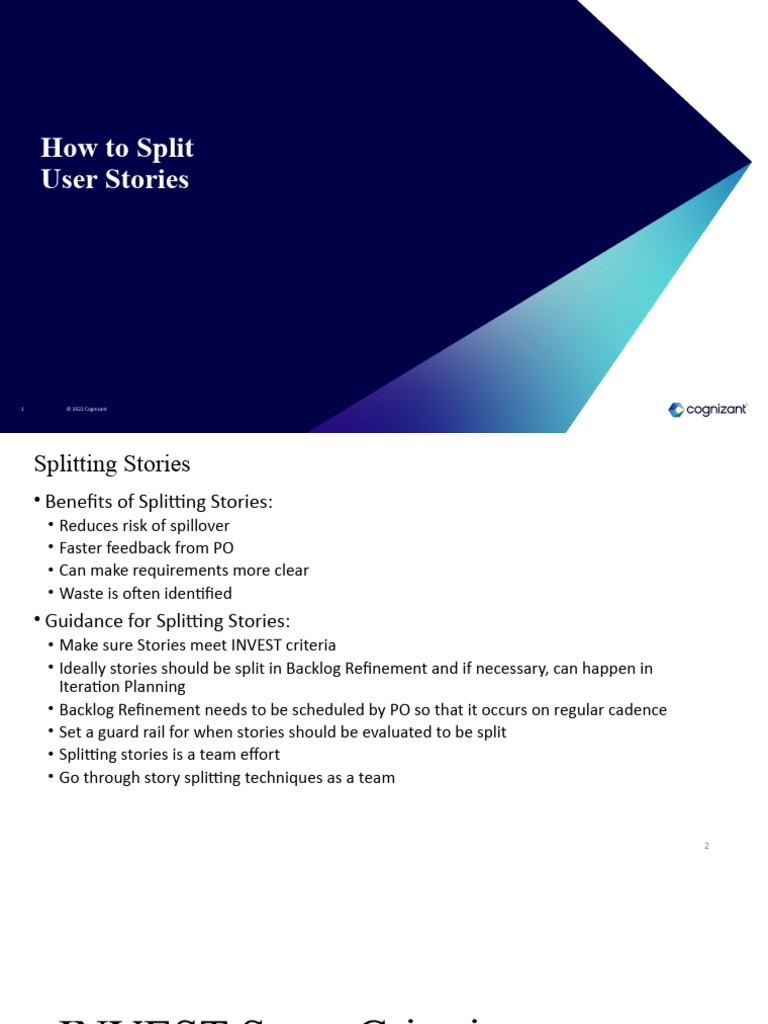 Best Practices For Splitting User Stories | PDF | Pricing | Scrum ...