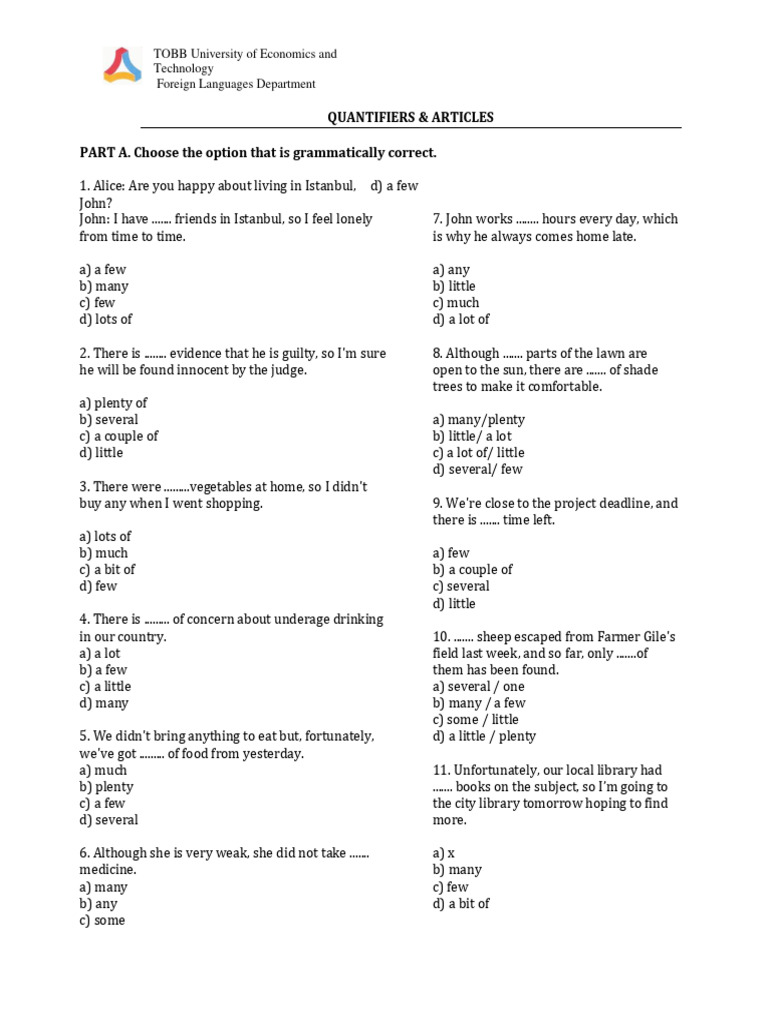 Life - int.U9.Quantifiers Articles | PDF