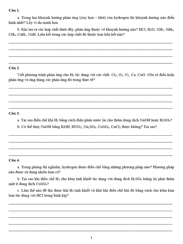 Câu hỏi phi kim | PDF