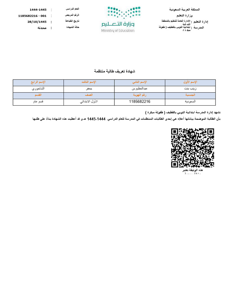 Get STD Regular Certificate | PDF