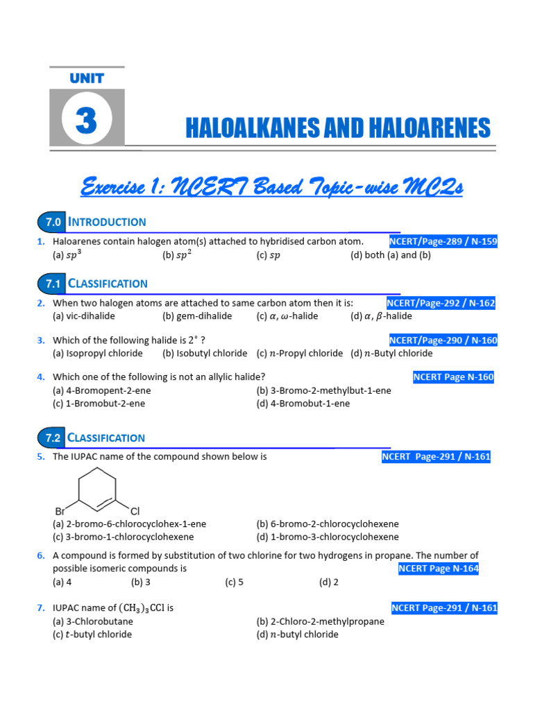 Haloalkanes & Haloarenes | Download Free PDF | Chemical Reactions ...