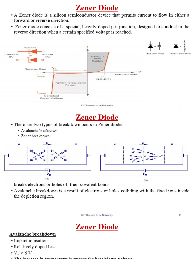 Zener Diode | PDF | P–N Junction | Diode