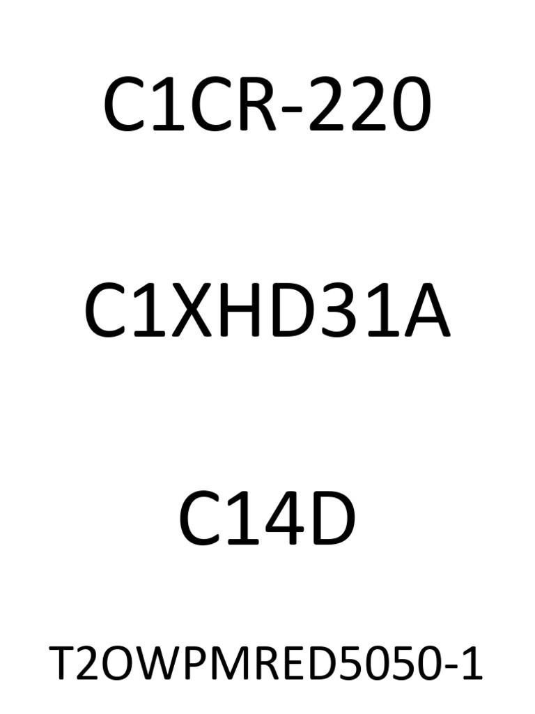 C1CR-220 Component List | PDF
