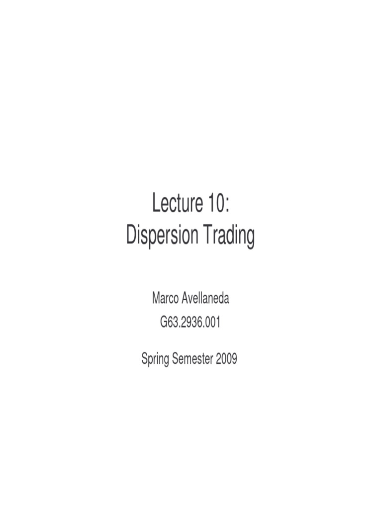 Dispersion Trading 1705928928 | PDF | Option (Finance) | Exchange ...
