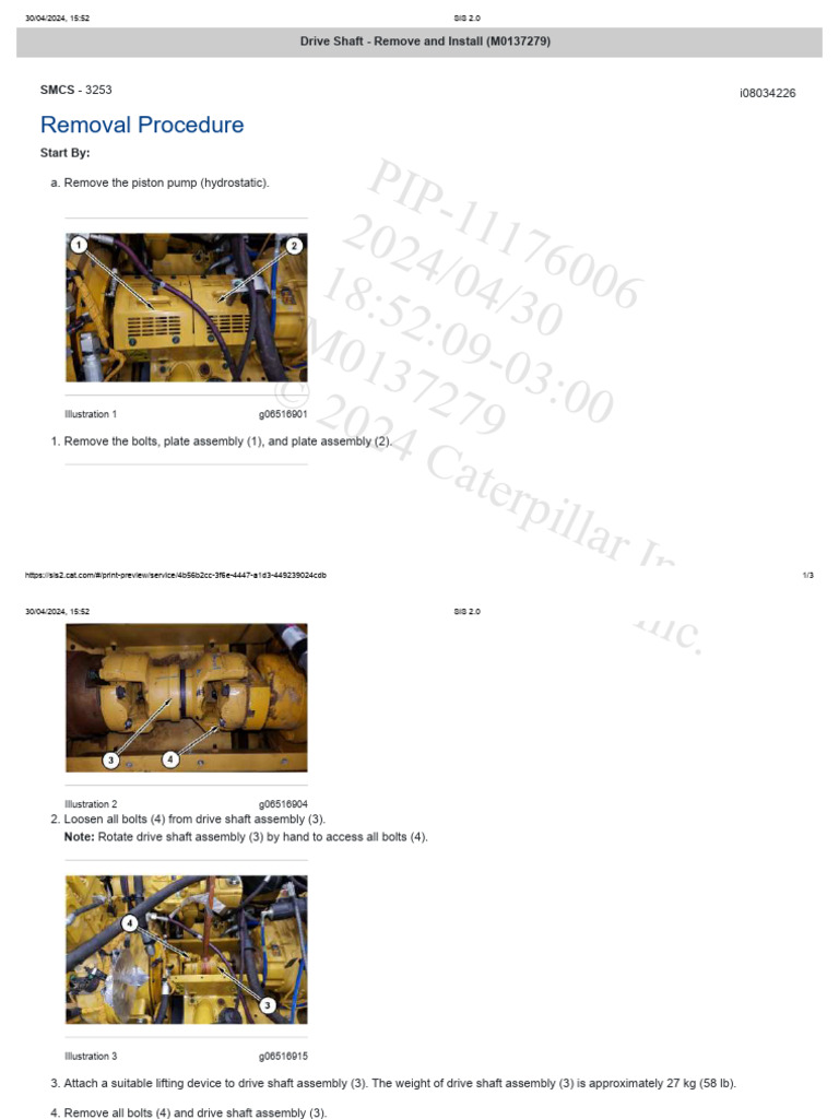 Drive Shaft Removal and Installation Guide | PDF | Mechanical ...