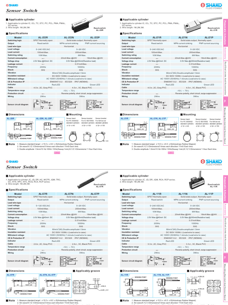Sensor Magnetico Alr Shako | PDF | Alternating Current | Switch