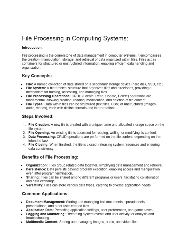 File Processing | PDF