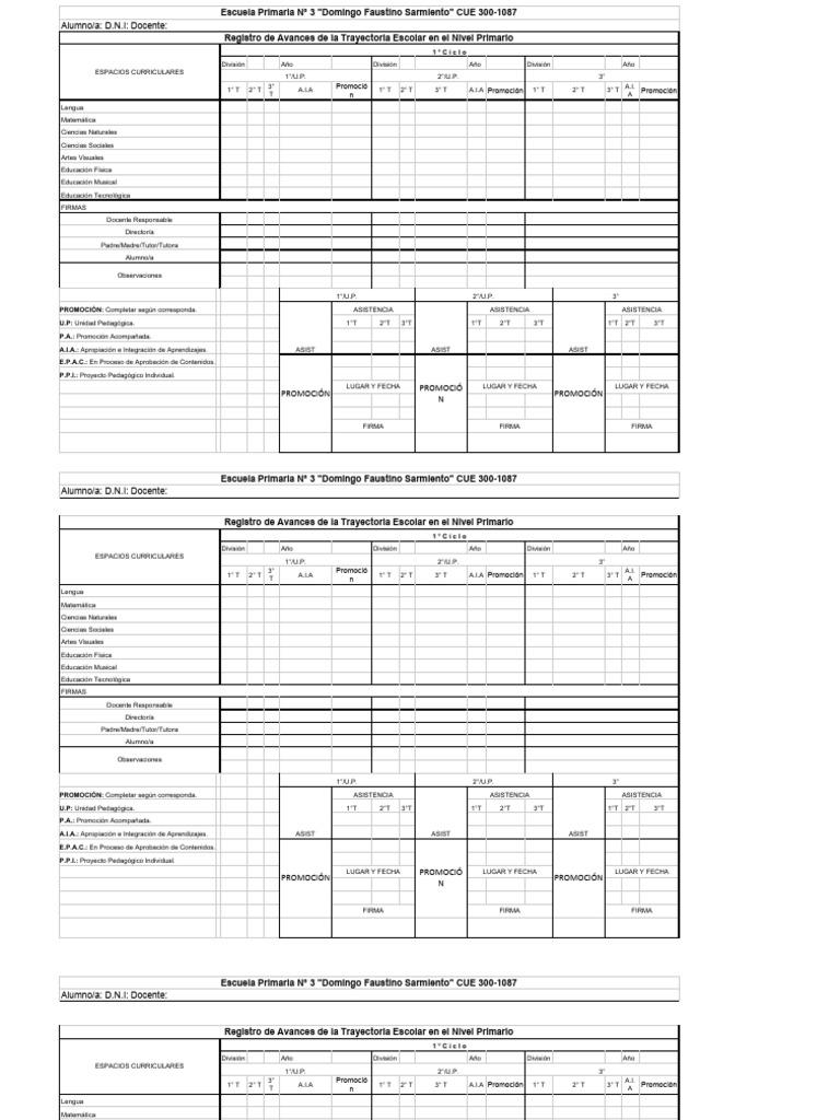 Registro de Avances Escolares 2024 | PDF | Educación primaria | Maestros