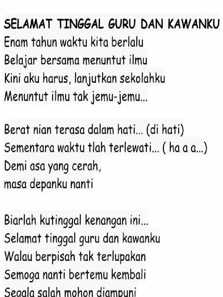 Lagu Perpisahan | PDF