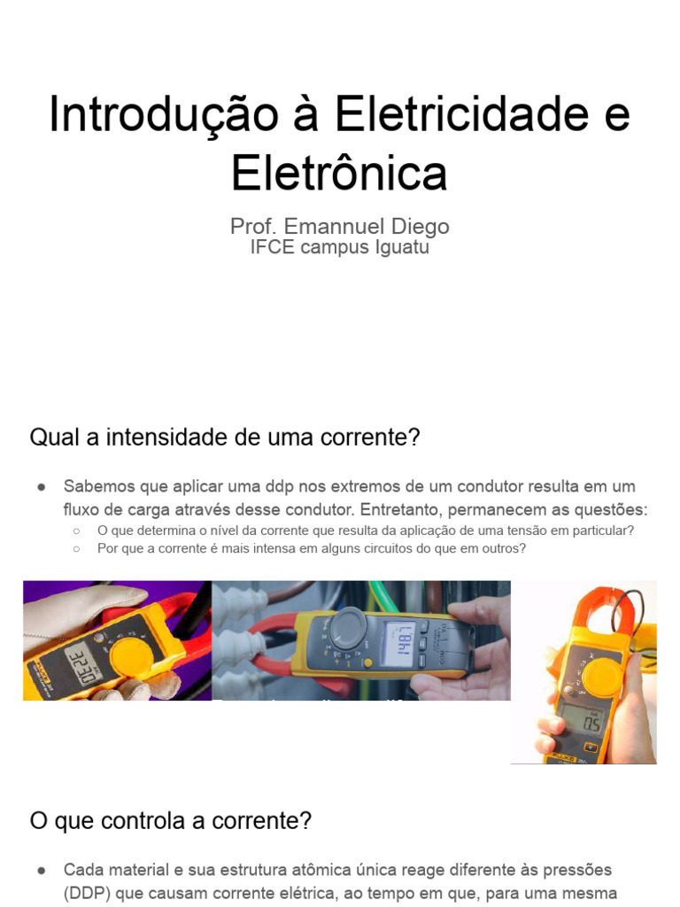 Eletricidade e Eletrônica 3 | PDF | Resistor | Resistência elétrica e condutividade