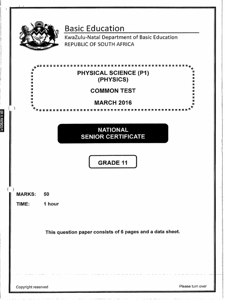 Phy P1 March Qpmemo 1 | PDF