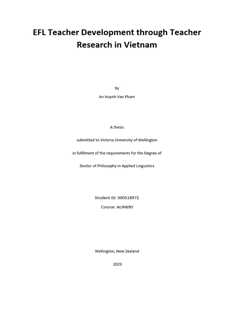 Thesis Access | PDF | English As A Second Or Foreign Language | Learning