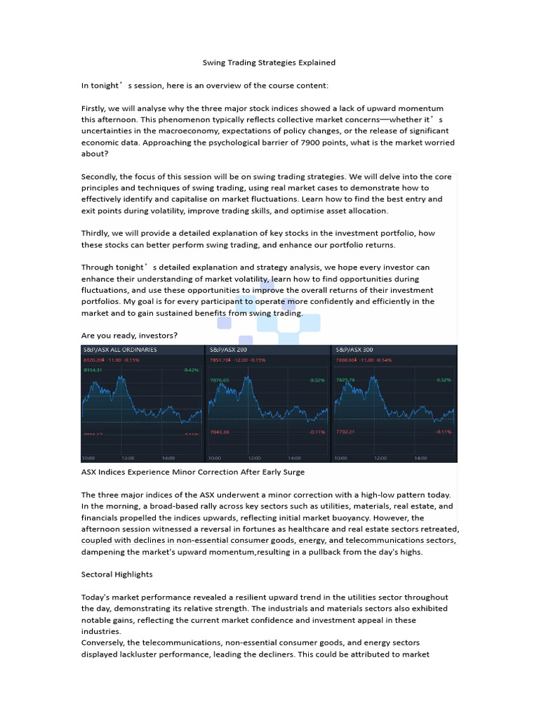 Swing Trading for Savvy Investors | PDF | Investing | Technical Analysis