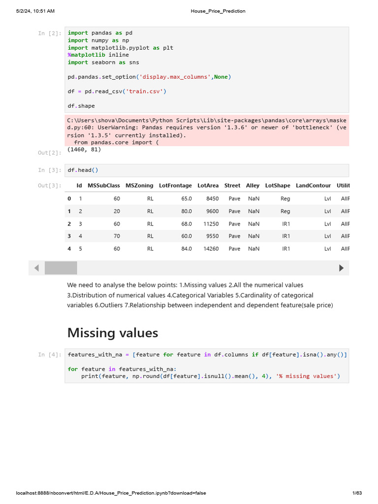 House Price Prediction Pdf Software Engineering Computing