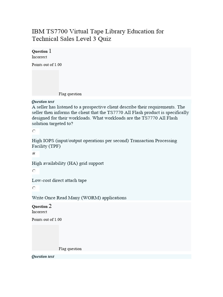 Ibm Ts7700 Virtual Tape Library Education For Technical Sales Level 3