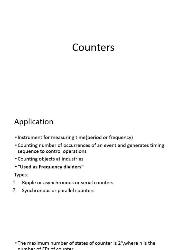Mod Counters | PDF | Teaching Methods & Materials | Technology ...