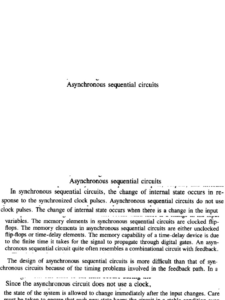 Asynchronous Circuit Design Basics | PDF | Science & Mathematics