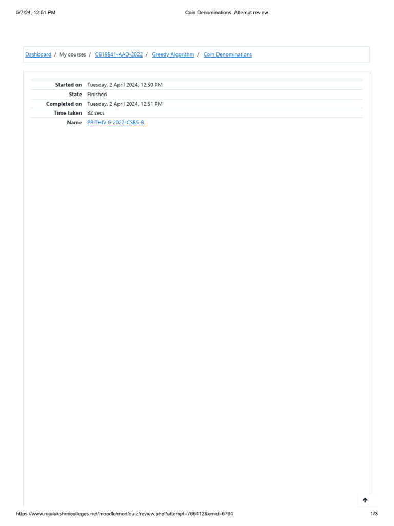 Minimum Coins for Indian Currency Change | PDF | Theoretical Computer Science | Applied Mathematics