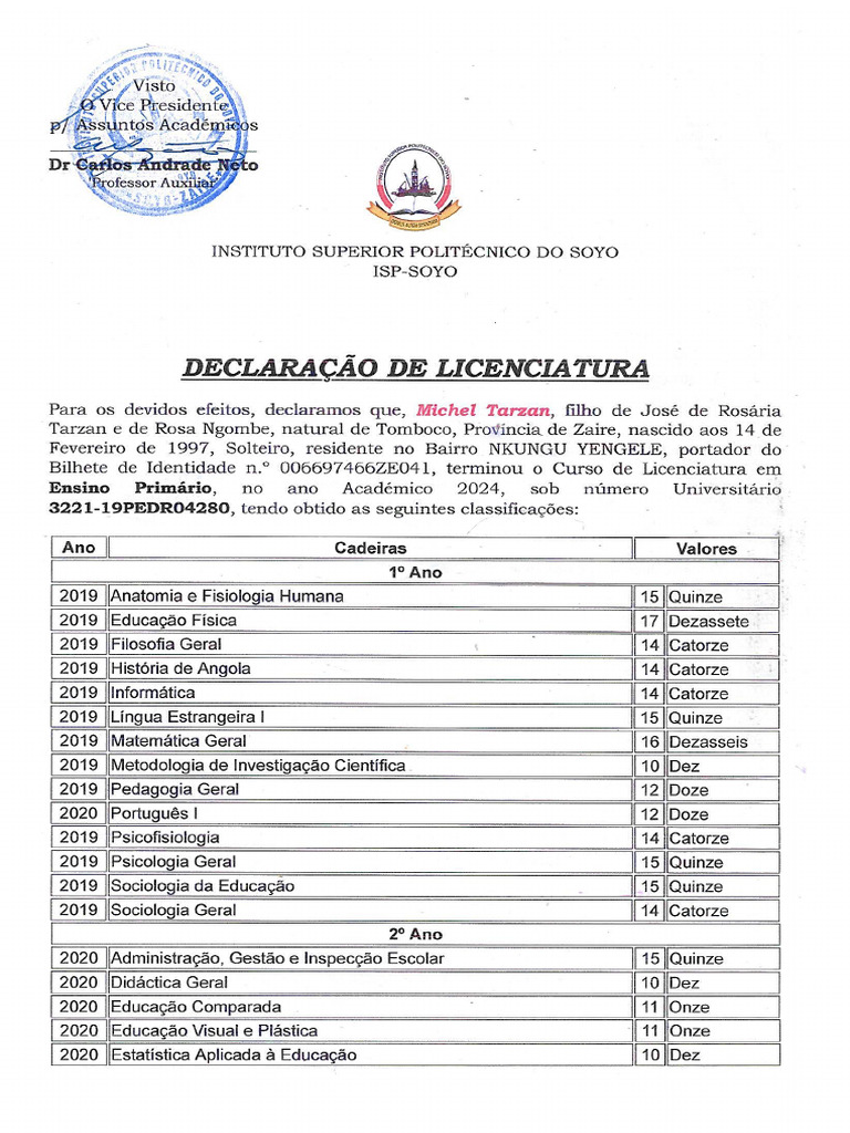 Certificado de Licenciatura | PDF