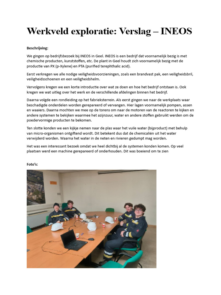 Verslag - Ineos | PDF