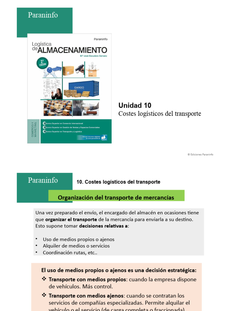 Presentación Ud 10 | PDF | Logística | Transporte