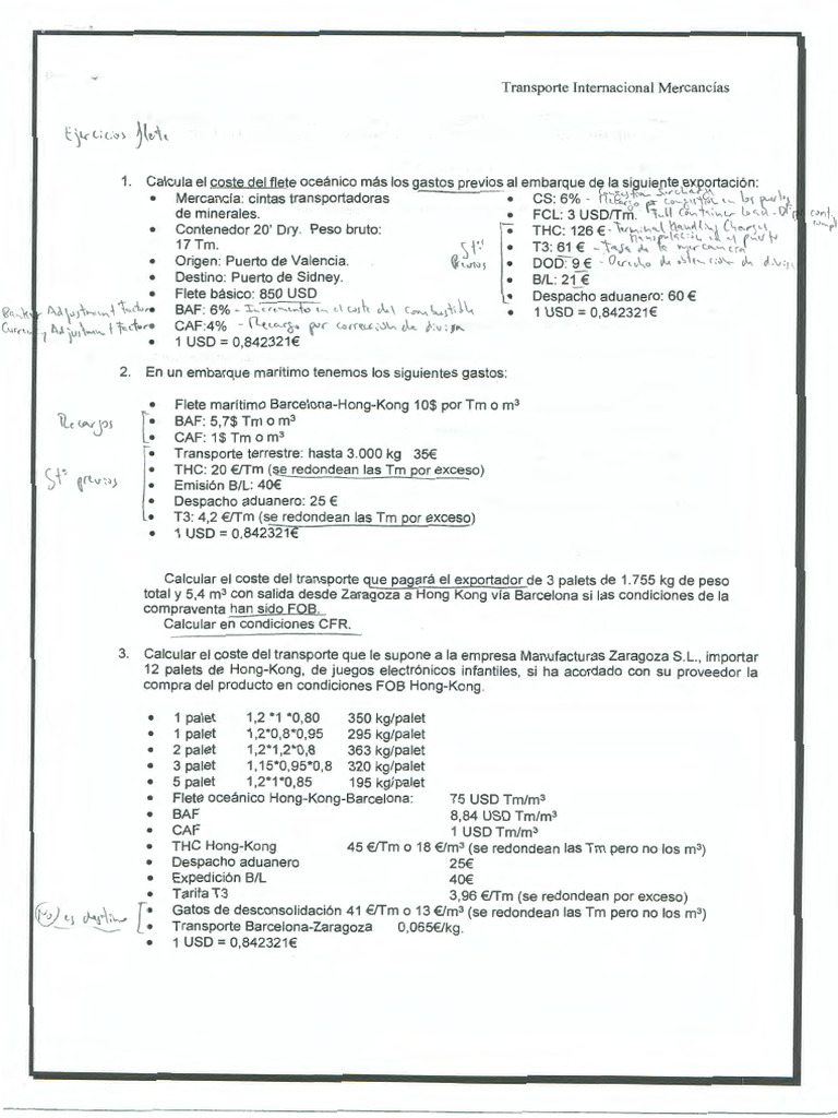 01.03 Ejercicios flete - SOLUCION | PDF