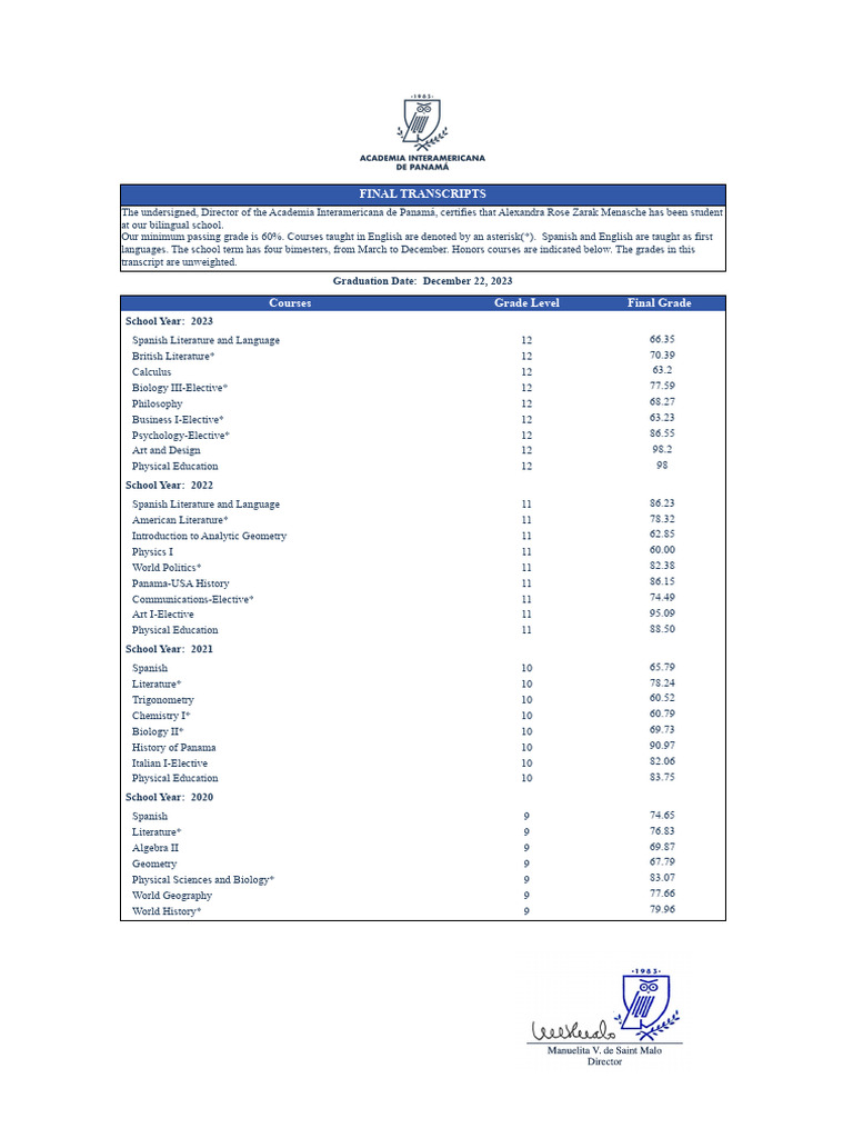 Final Transcripts | Download Free PDF | Mathematics