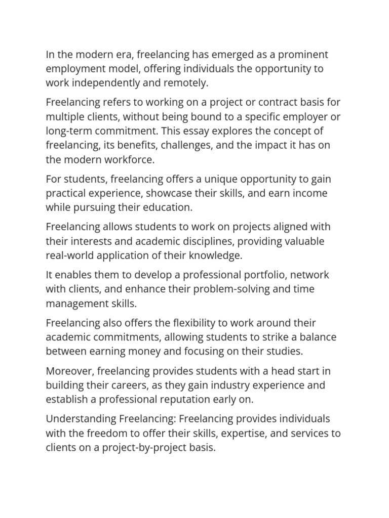 Freelancing PDF | PDF | Freelancer | Pricing