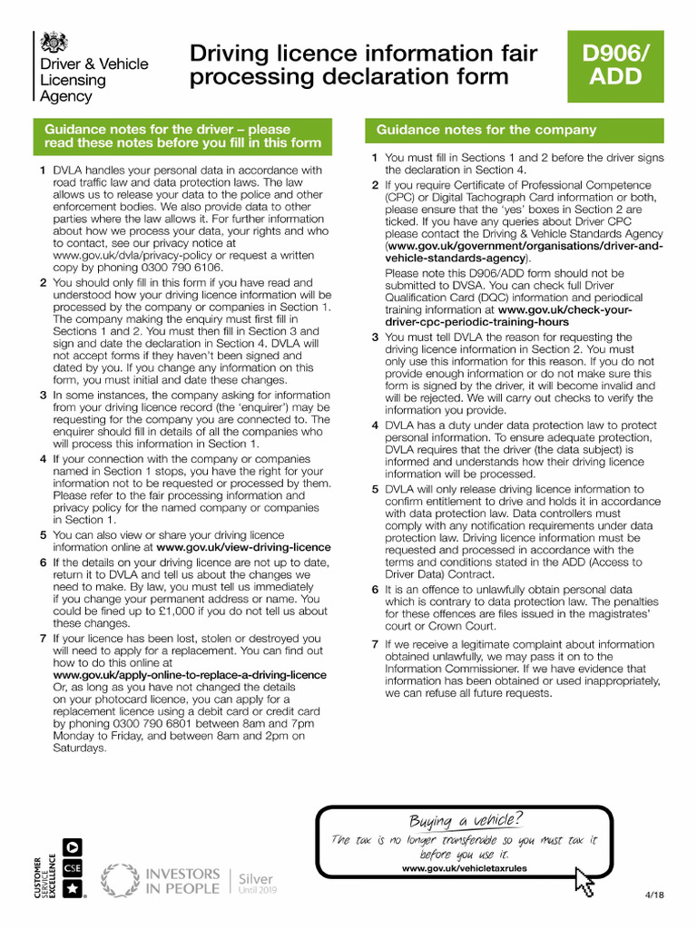 Driver Mandate Form D906-ADD (1) - 240205 - 214313 | PDF