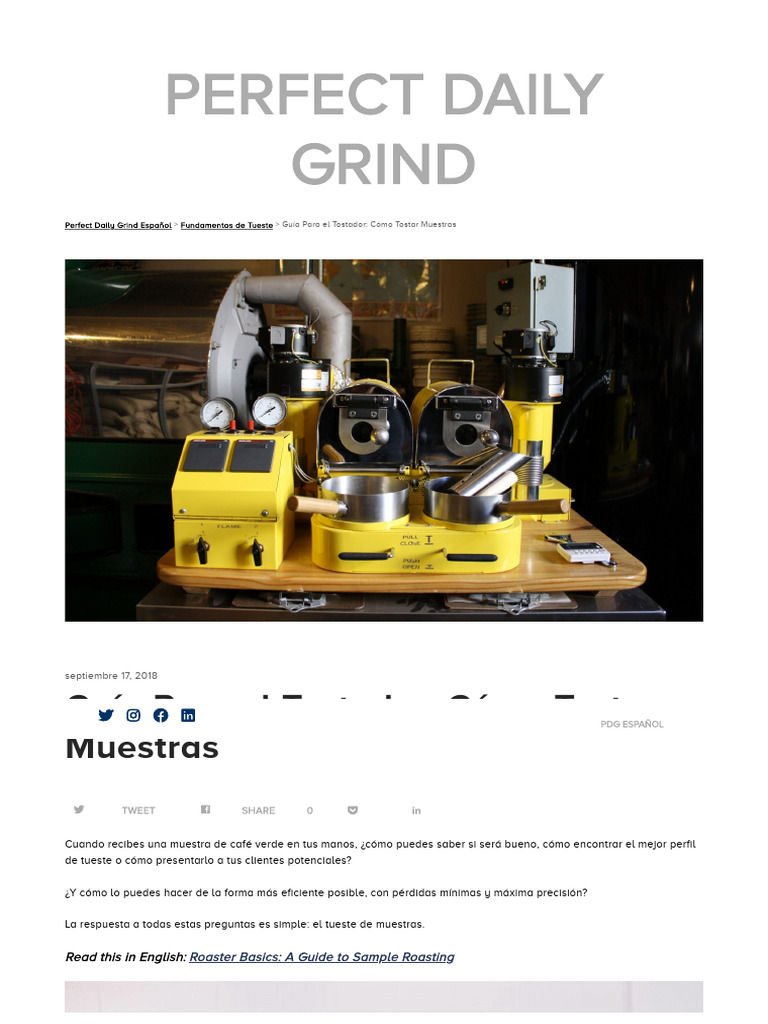 Guía Para El Tostador_ Cómo Tostar Muestras - PDG | PDF | café