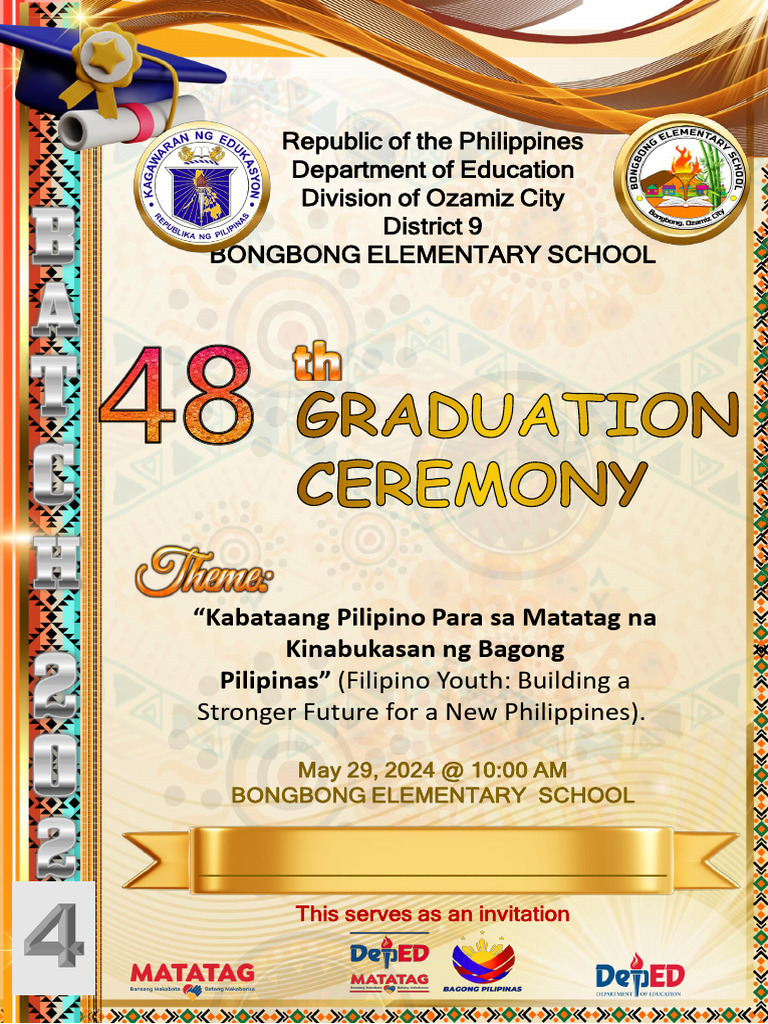Bongbong Elementary Graduation 2024 | PDF