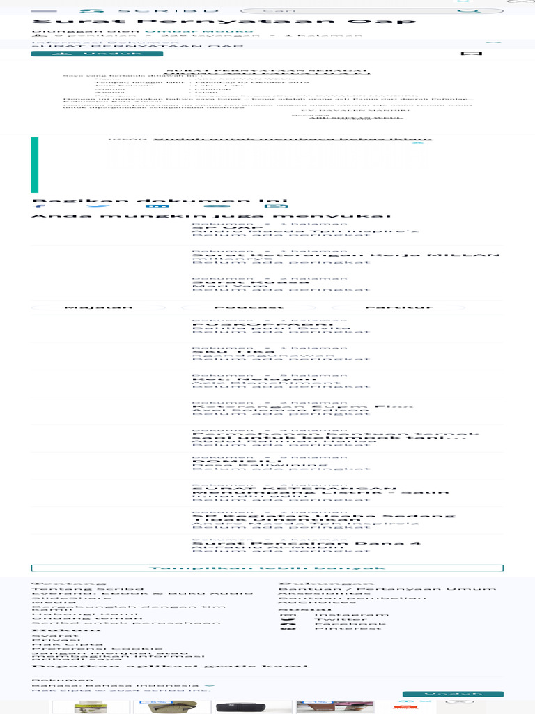 Surat Pernyataan Oap PDF | PDF