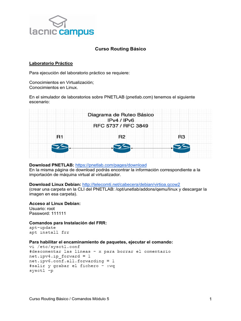 Comandos - Módulo 5 | PDF | Yo Pv6 | Dirección IP