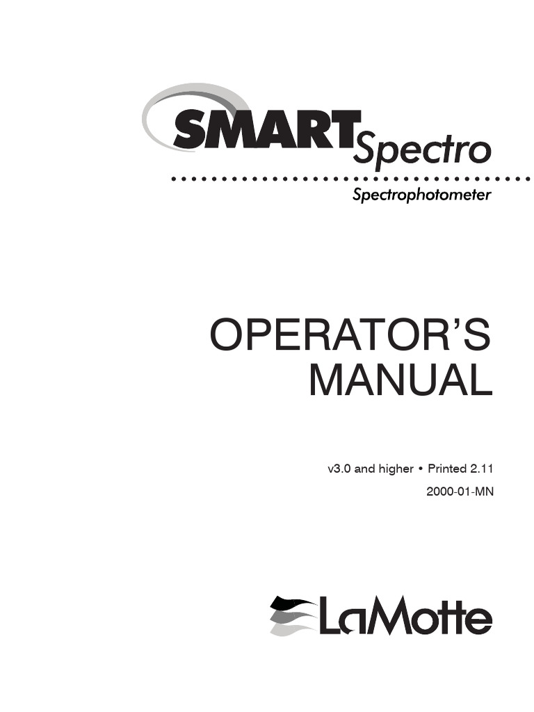 Smart Spectro Manual | Download Free PDF | Spectrophotometry | Packaging And Labeling