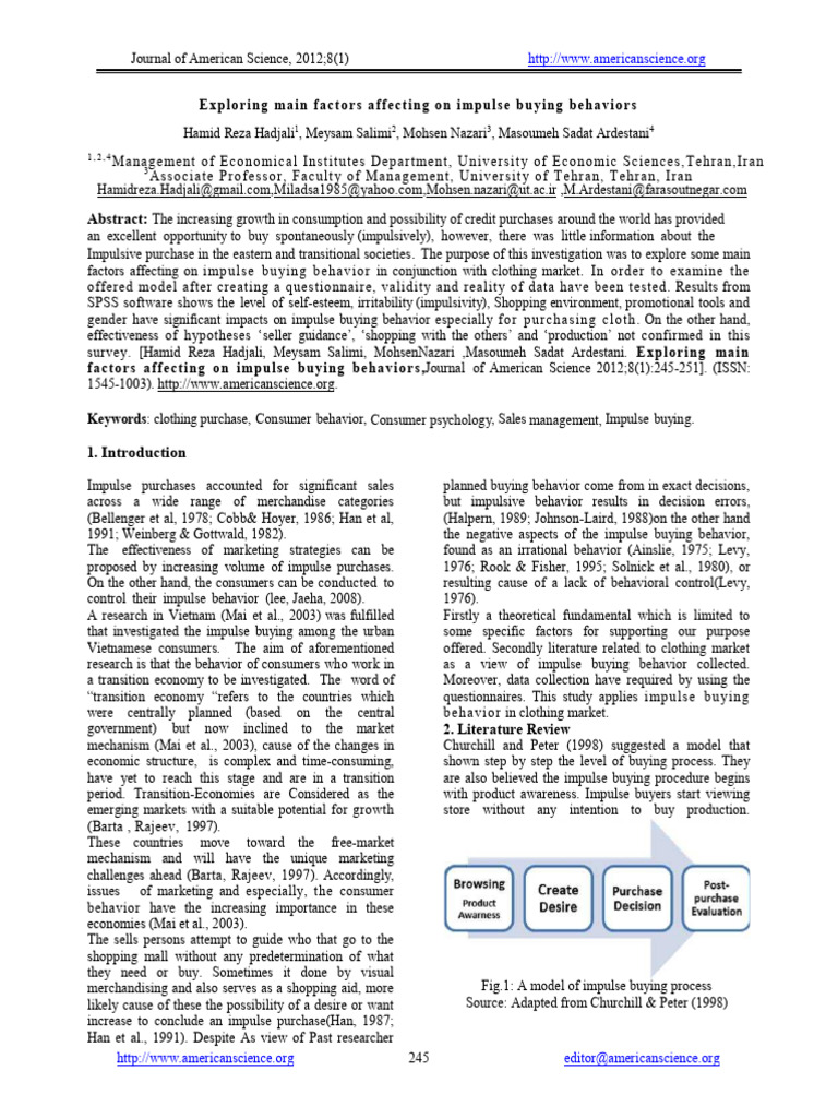 Exploring Main Factors Affecting On Impu | PDF | Behavior | Impulsivity
