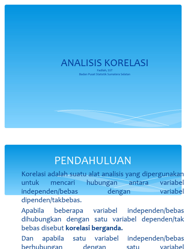 Analisis Korelasi | PDF
