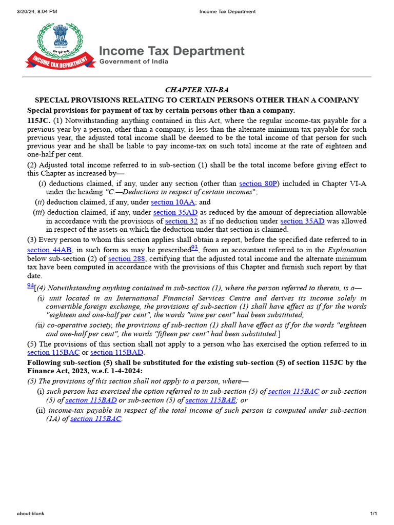 Special Tax Provisions for Individuals | PDF | Tax Deduction | Income Tax
