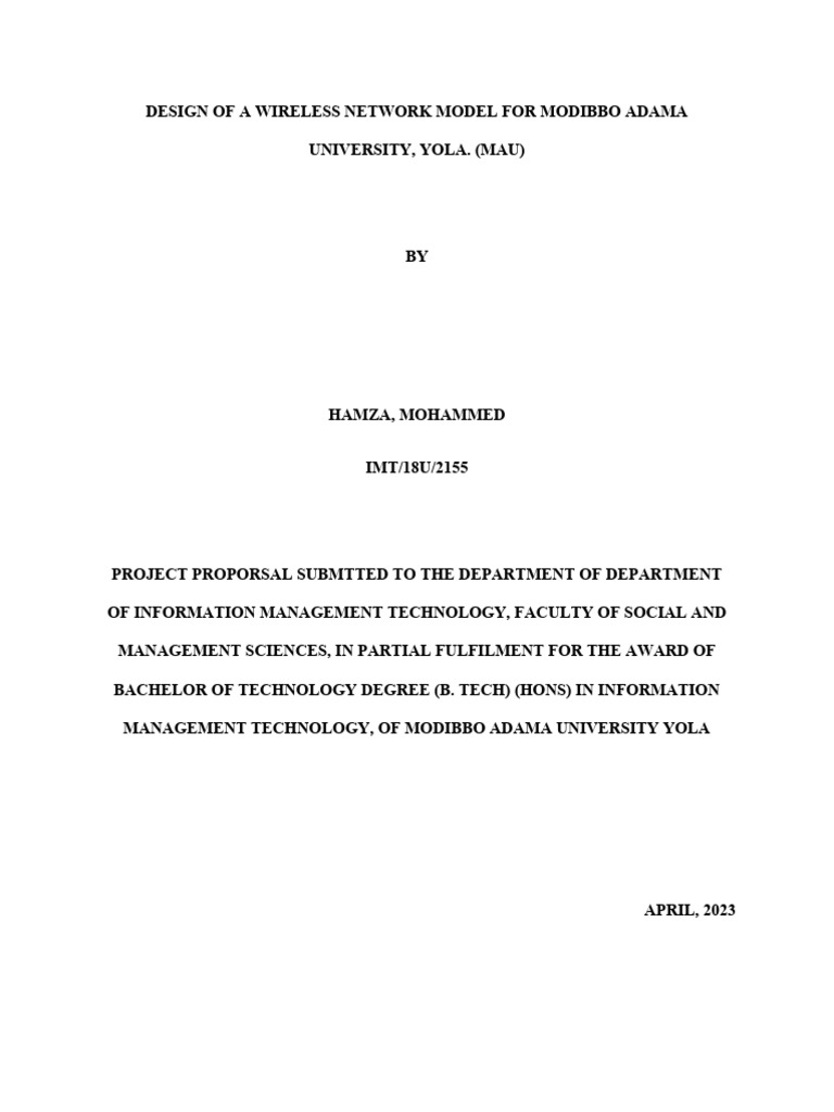 Mammadu Project | PDF | Computer Network | Wi Fi