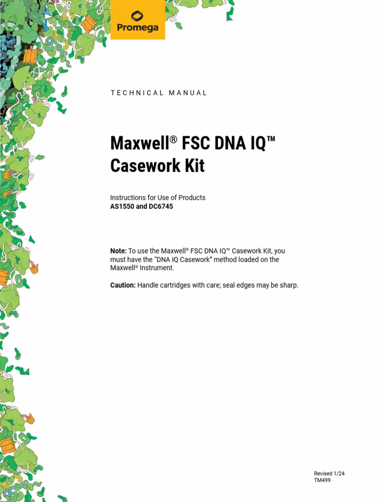 Maxwell FSC DNA IQ Casework Kit TM499 | PDF | Biology