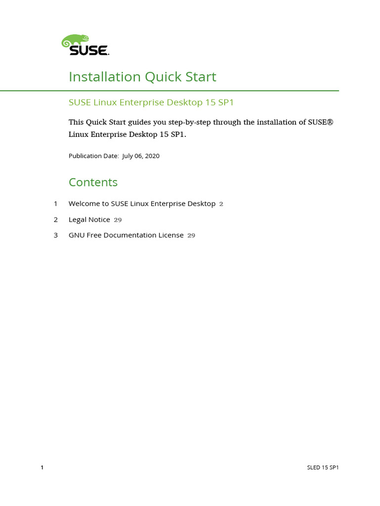 SUSE Linux Enterprise Desktop 15 SP1 | PDF | Installation (Computer ...