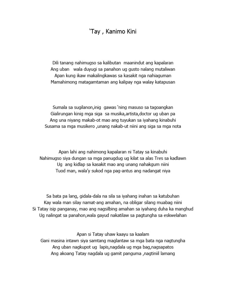 Crisostomo, Nenia C. POEM | PDF