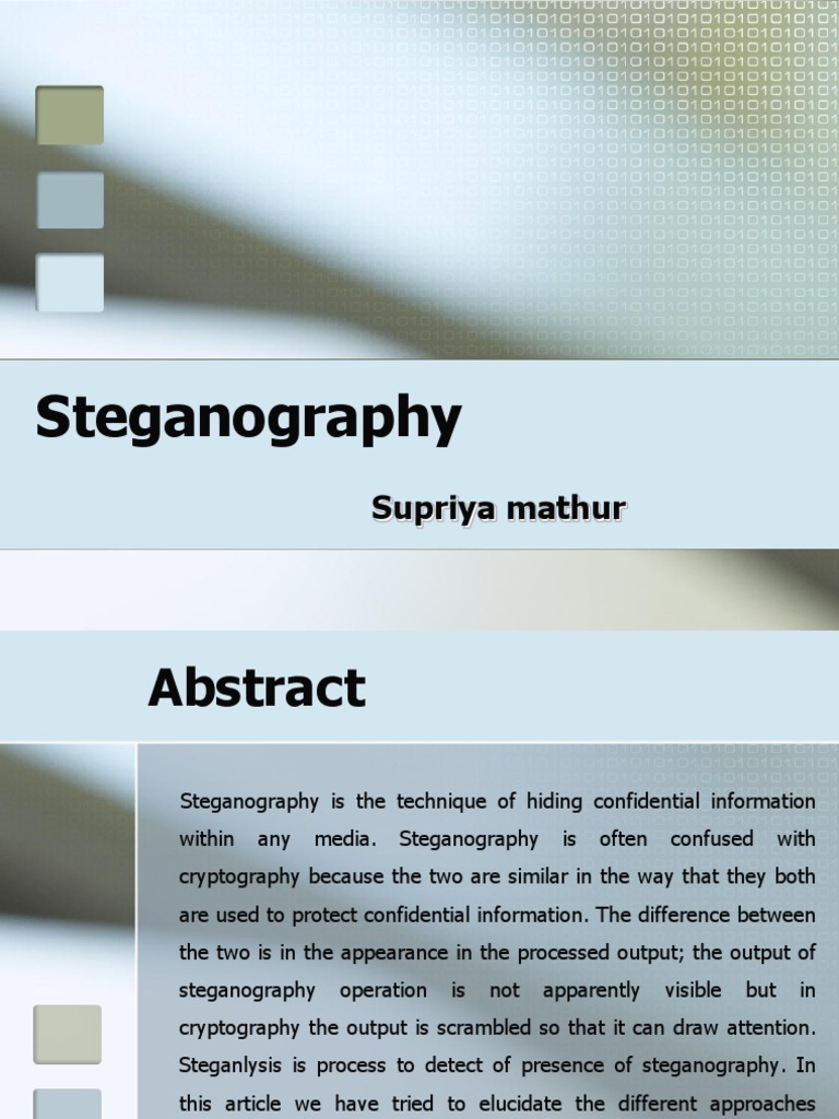 Steganography | PDF | Cryptography | Computer Security