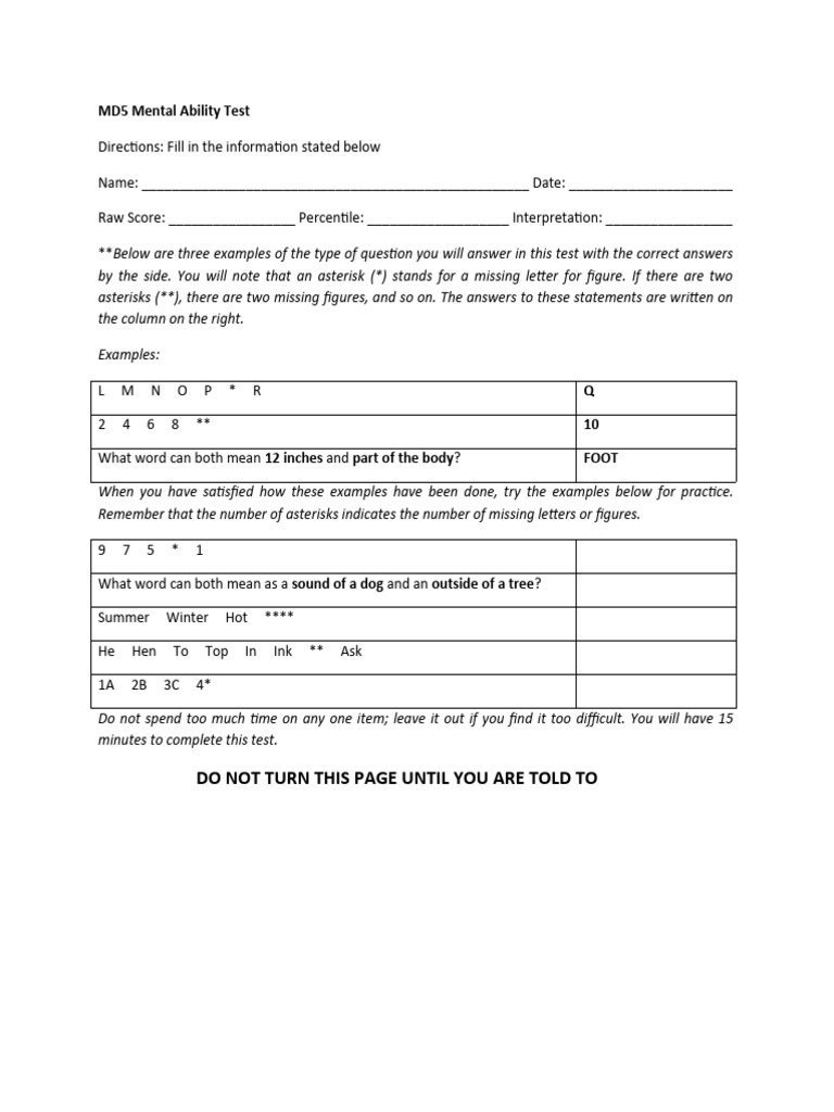 Toaz - Info Md5 Mental Ability Test PR | PDF | Grammar | Language Mechanics