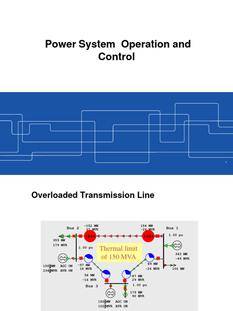 Power System Operation and Control | PDF | Capacitor | Ac Power
