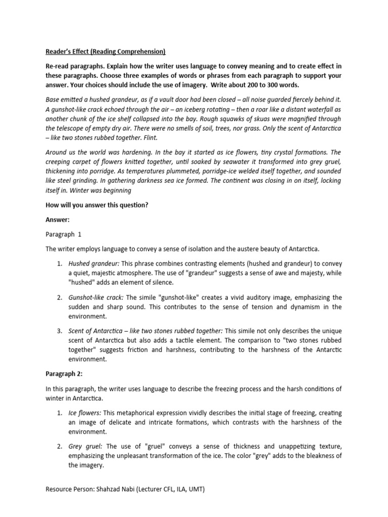 Reader's Effect | PDF | Antarctica | Earth Sciences