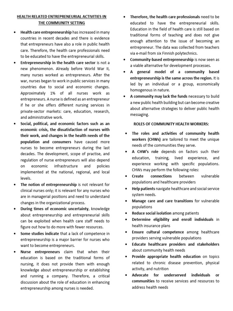 CHN LEC - FINAL NOTES-byBABSBKIEE | PDF | Entrepreneurship | Salary
