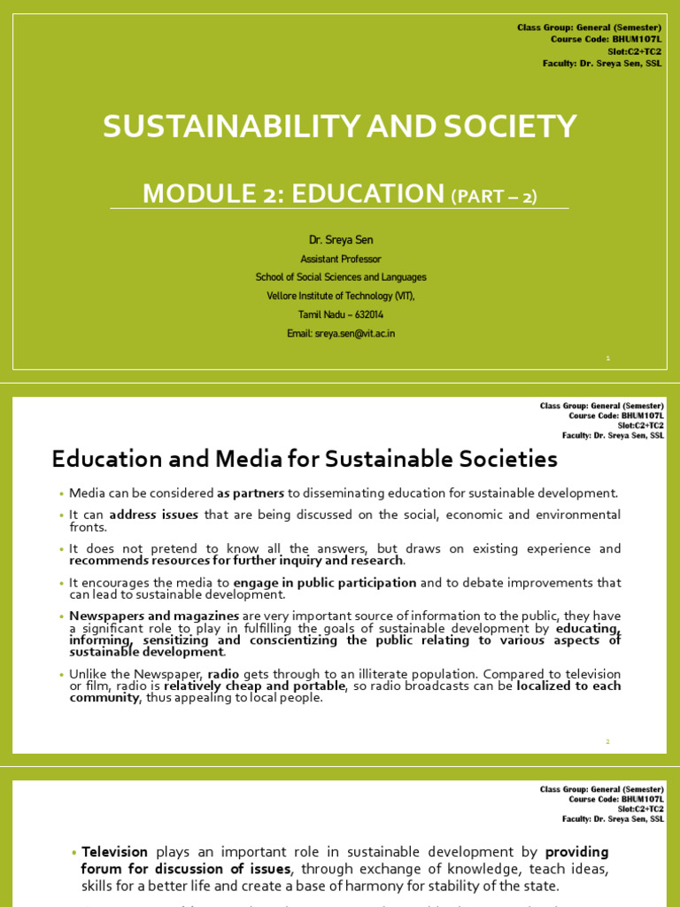 9-Module 2 - Education & Media-24-01-2024 | Download Free PDF | Sustainability | Climate Change