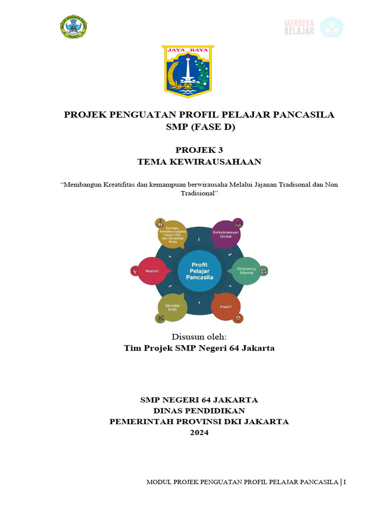 Modul P5 Kewirausahaan 2023-2024 | PDF