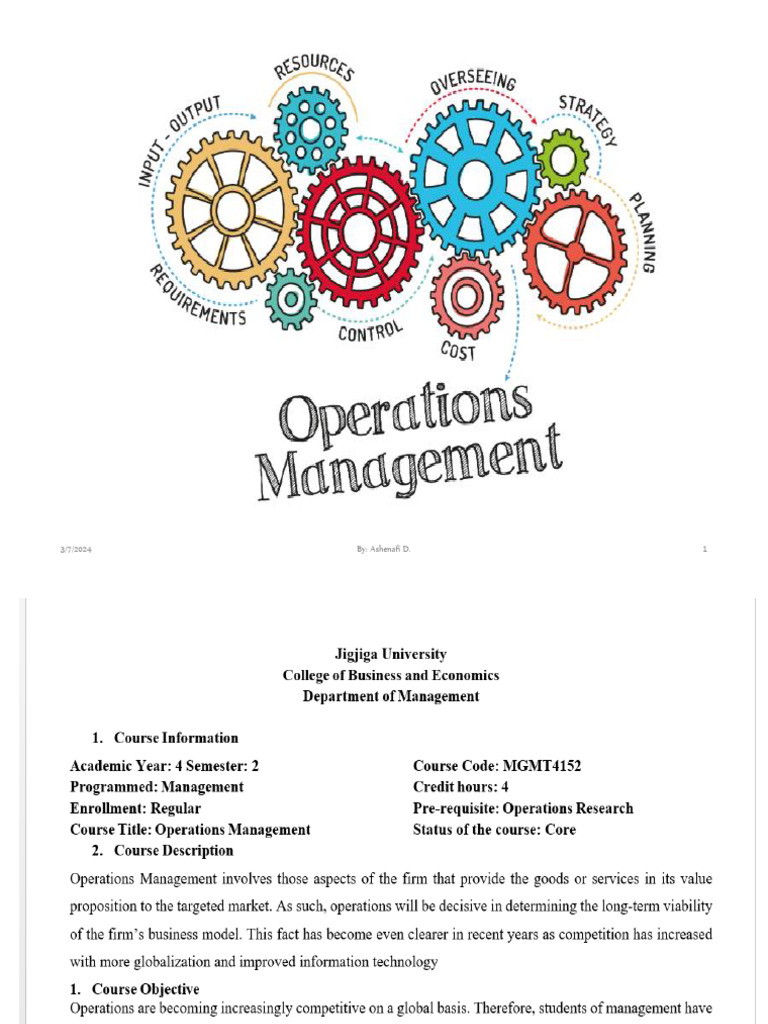 OM All Chapers in One | PDF | Strategic Management | Factors Of Production